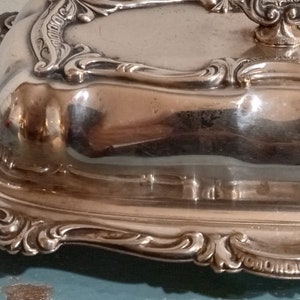 Vintage Silver Plate Butter Dish With Lid ~ Ornate Design - Etsy
