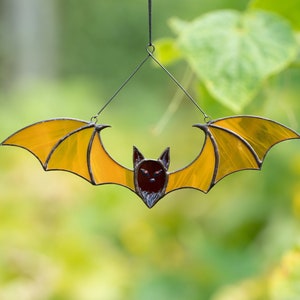 Vampire Stained Glass Suncatcher Halloween Decor Gothic Stained Glass ...