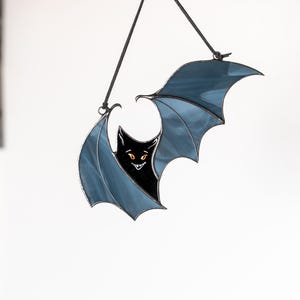 Vampire Bat Stained Glass Window Hangings Creepy Decor Halloween ...