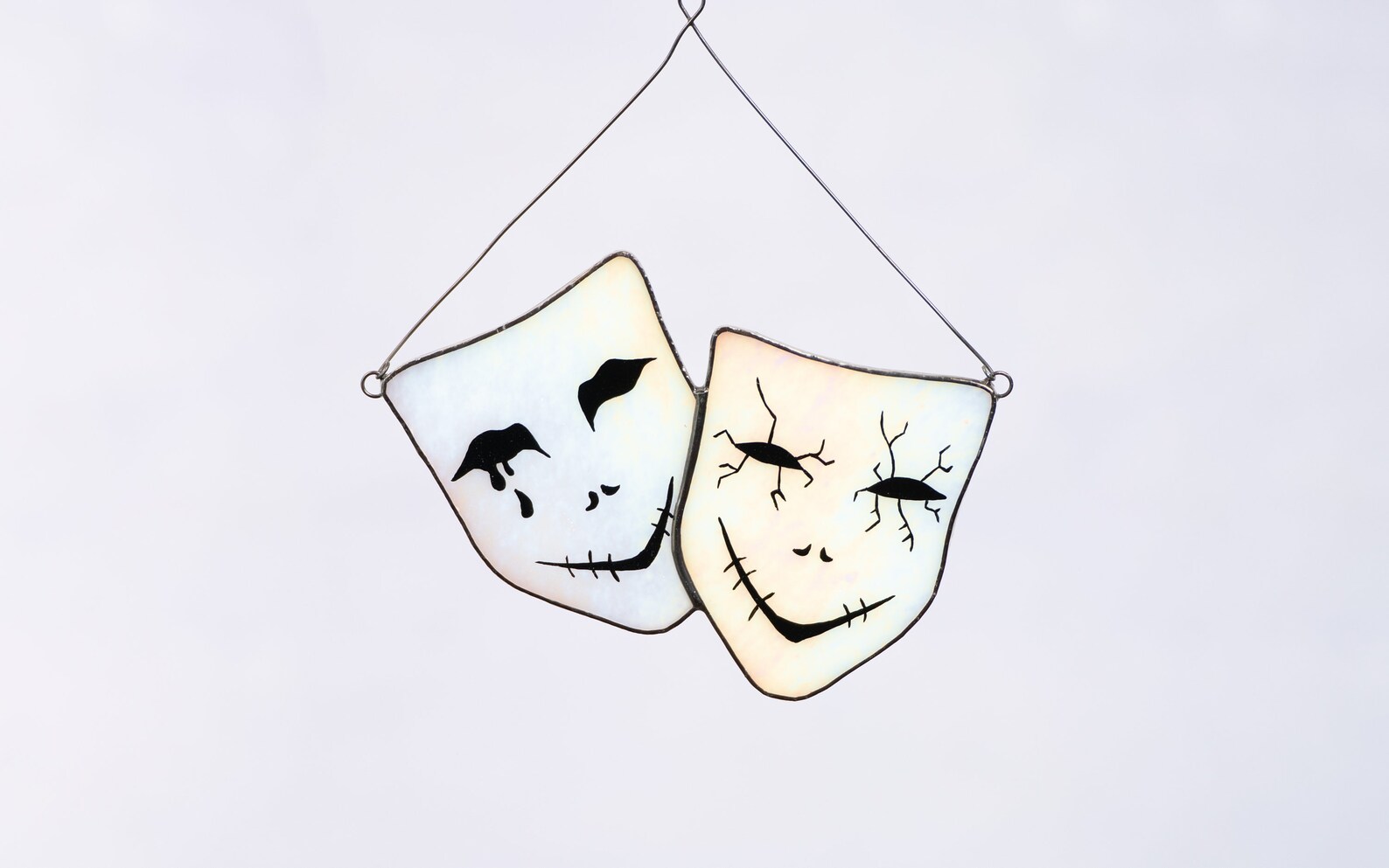 Masquerade Mask Stained Glass Window Hangings Halloween Decor - Etsy