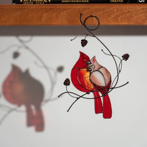 Cardinal Stained Glass Window Hangings Christmas Gifts Custom Stained ...