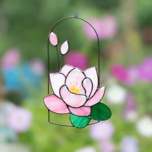 Lotus Stained Glass Window Hangings Christmas Gifts Lotus - Etsy