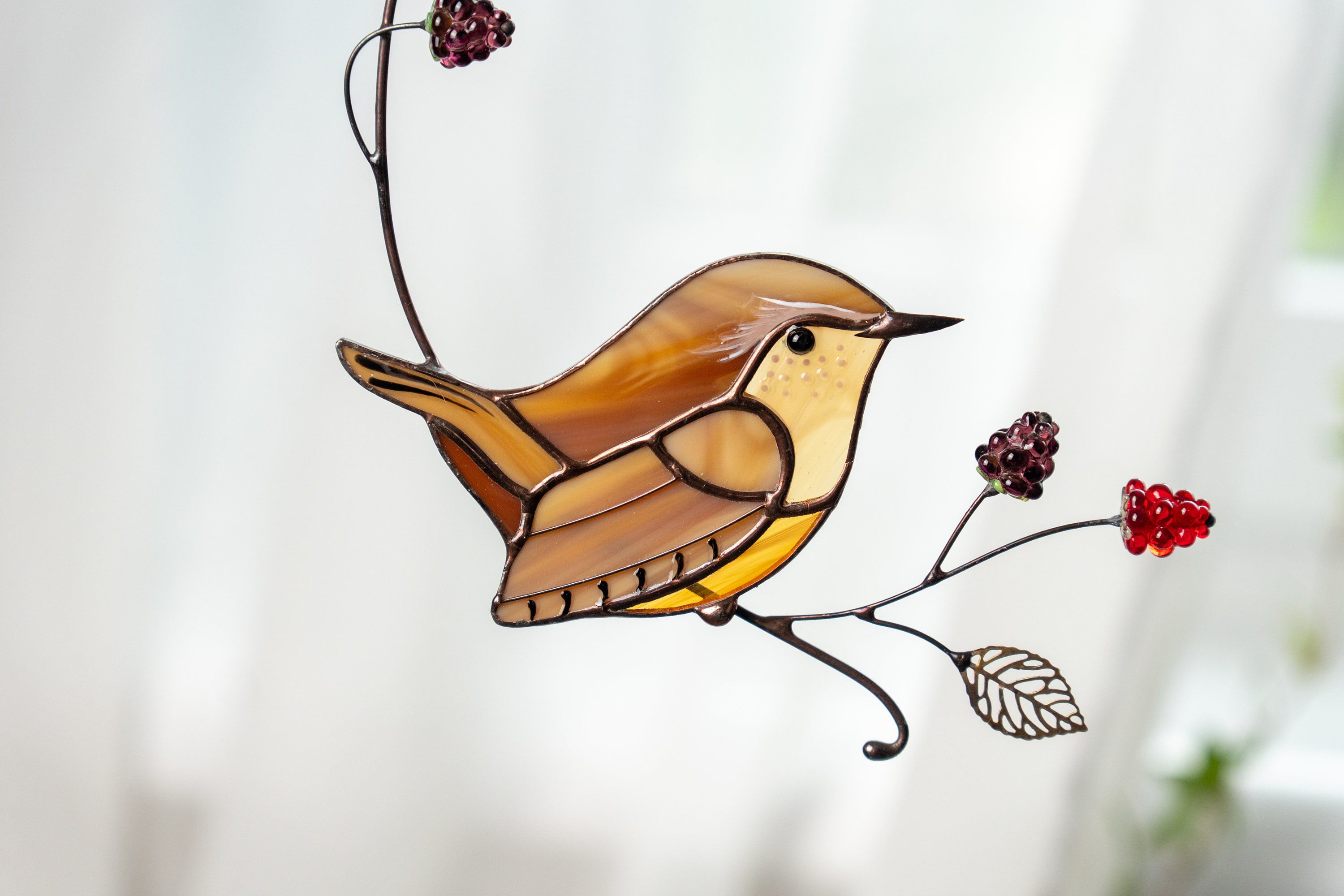 Gift for Bird Lovers Stained Glass Window Hangings Gift for Grandma ...