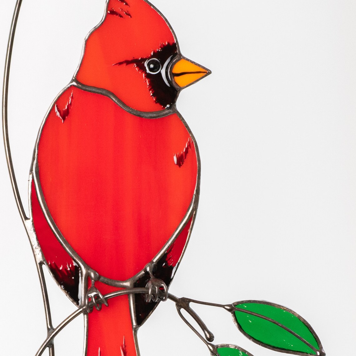 Cardinal Stained Glass Window Hangings Mothers Day Gift | Etsy