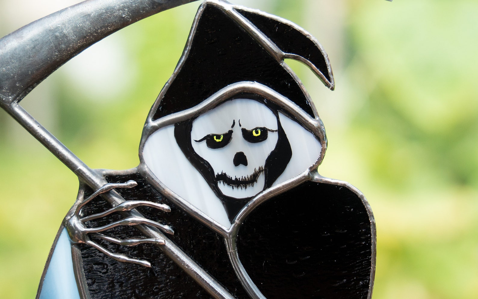 Grim Reaper Stained Glass Window Hangings Halloween Decor - Etsy