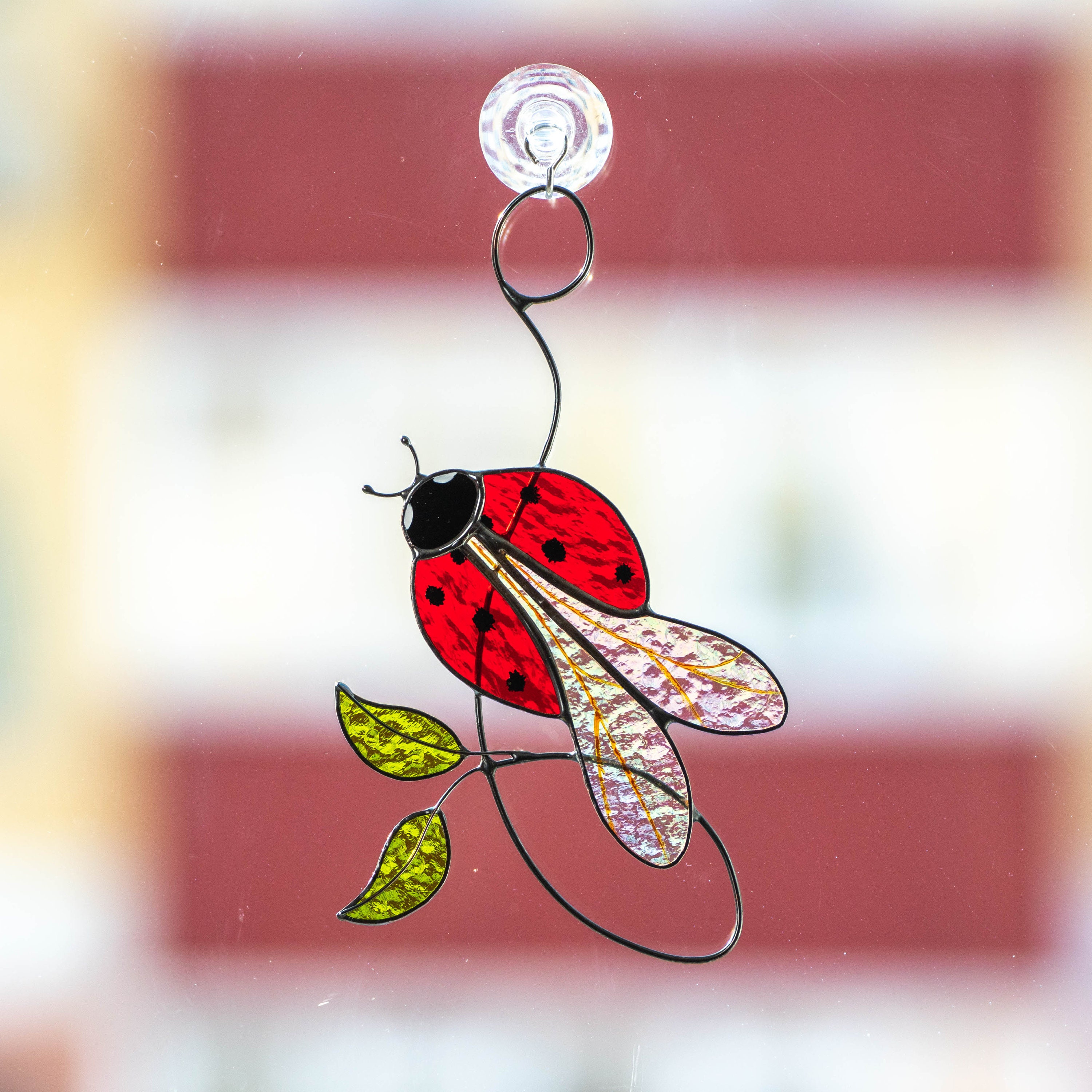 Ladybug Stained Glass Window Hangings Christmas Gifts Modern - Etsy