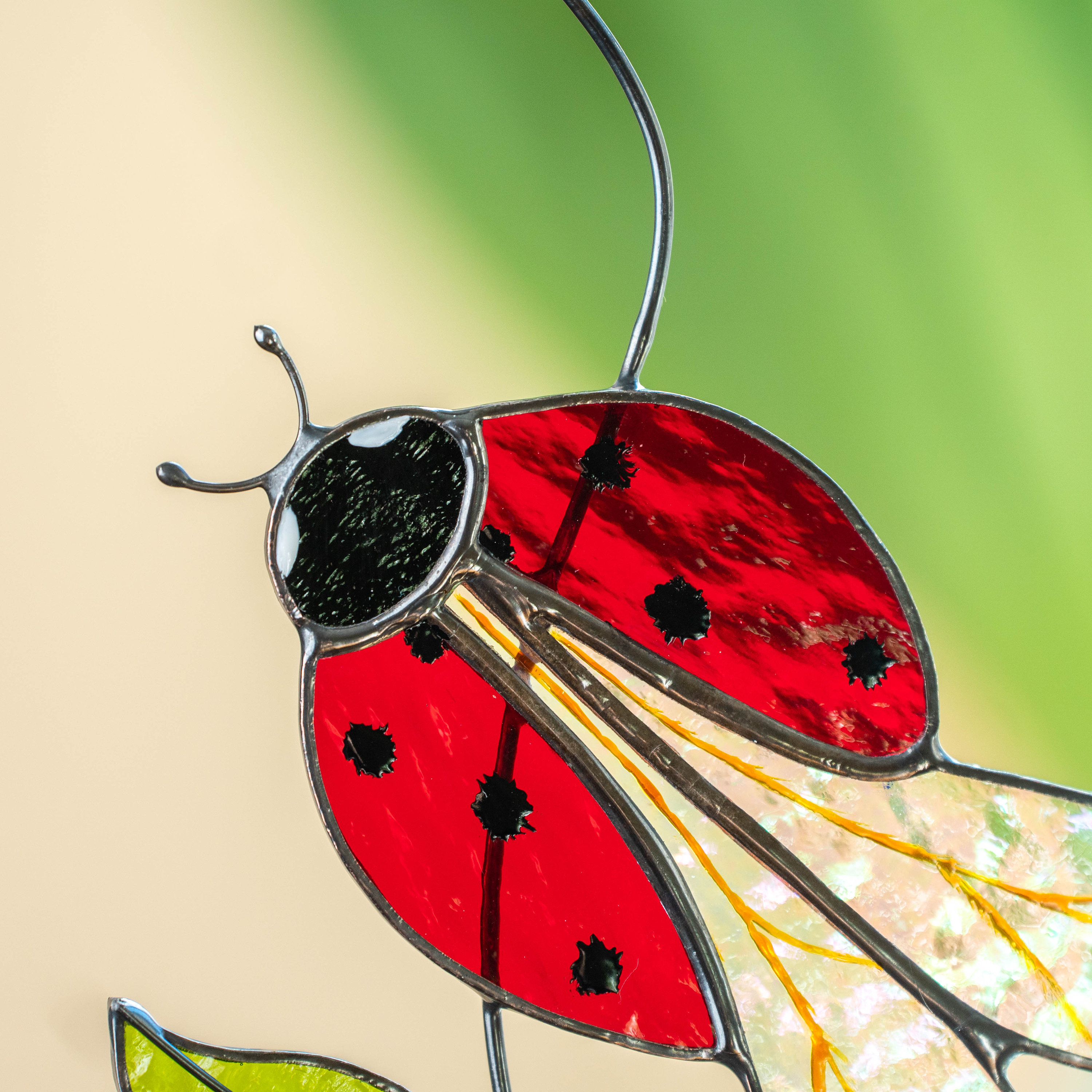 Ladybug Stained Glass Window Hangings Christmas Gifts Modern - Etsy