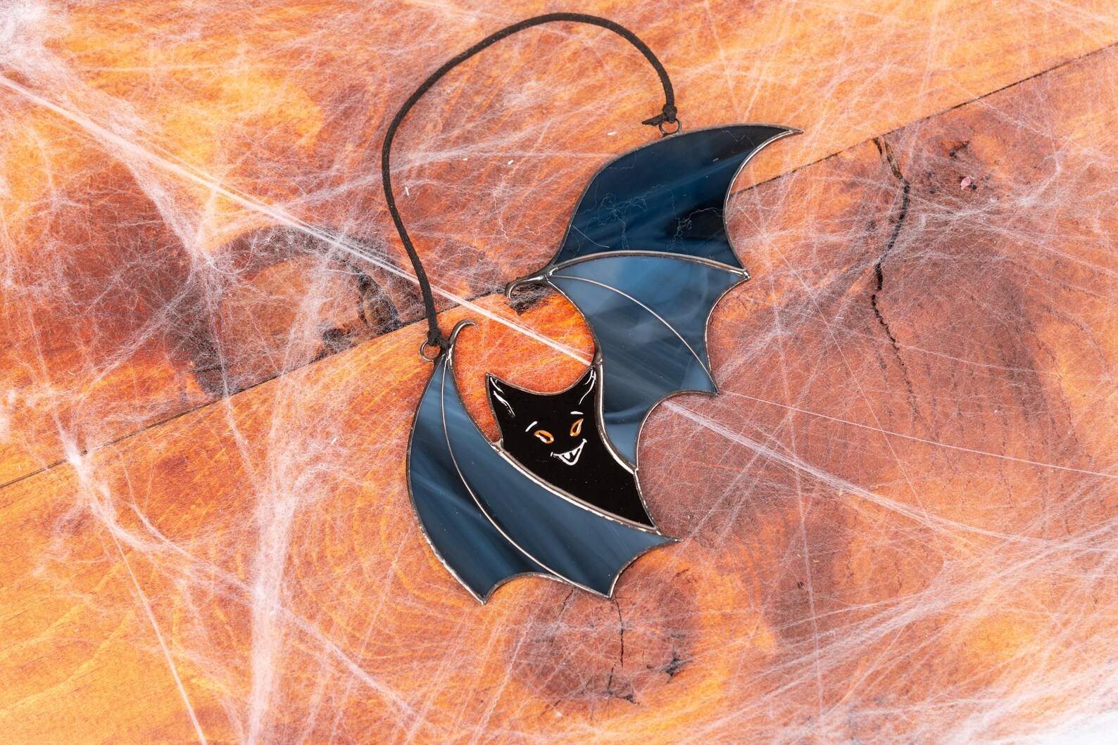 Vampire Bat Stained Glass Window Hangings Creepy Decor Halloween ...