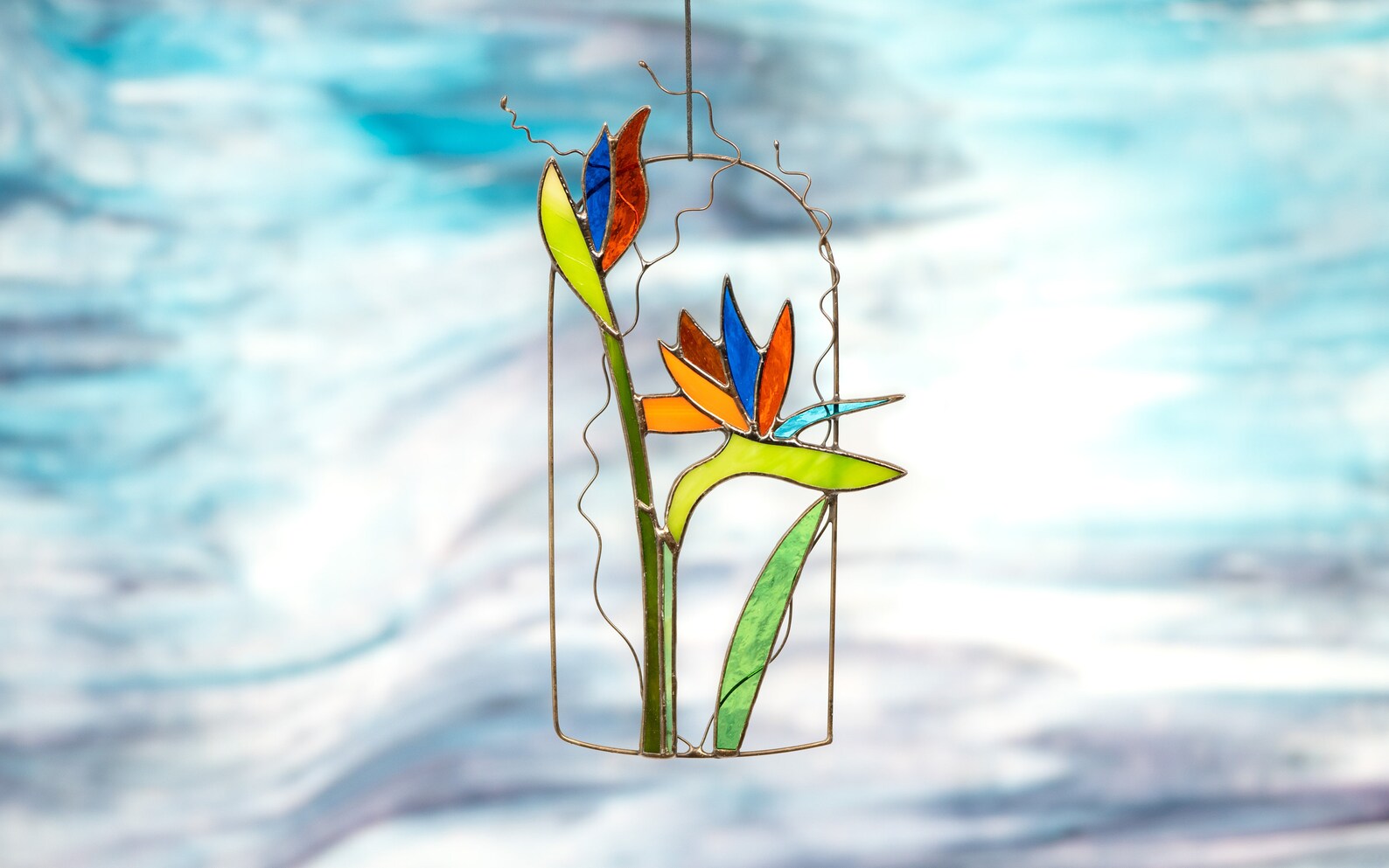 Lotus Stained Glass Window Hangings Lotus Flower Decor Lotus - Etsy