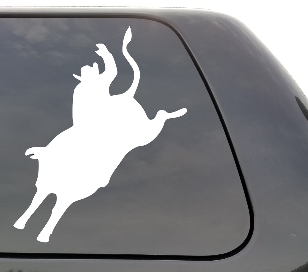Cowboy Bull Riding Vinyl Decal Bull Rider Rodeo Event - Etsy