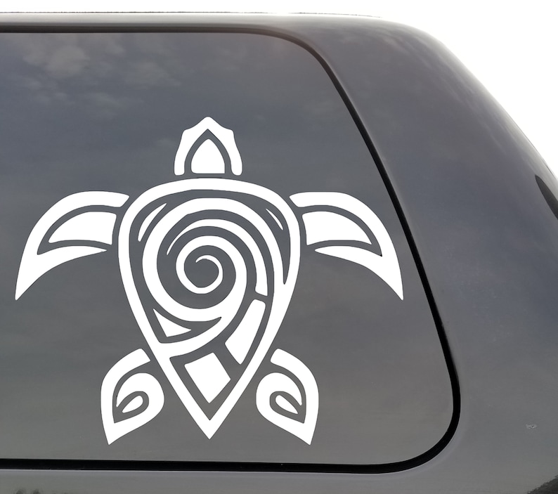 Tribal Sea Turtle Vinyl Decal Polynesian and Hawaiian - Etsy