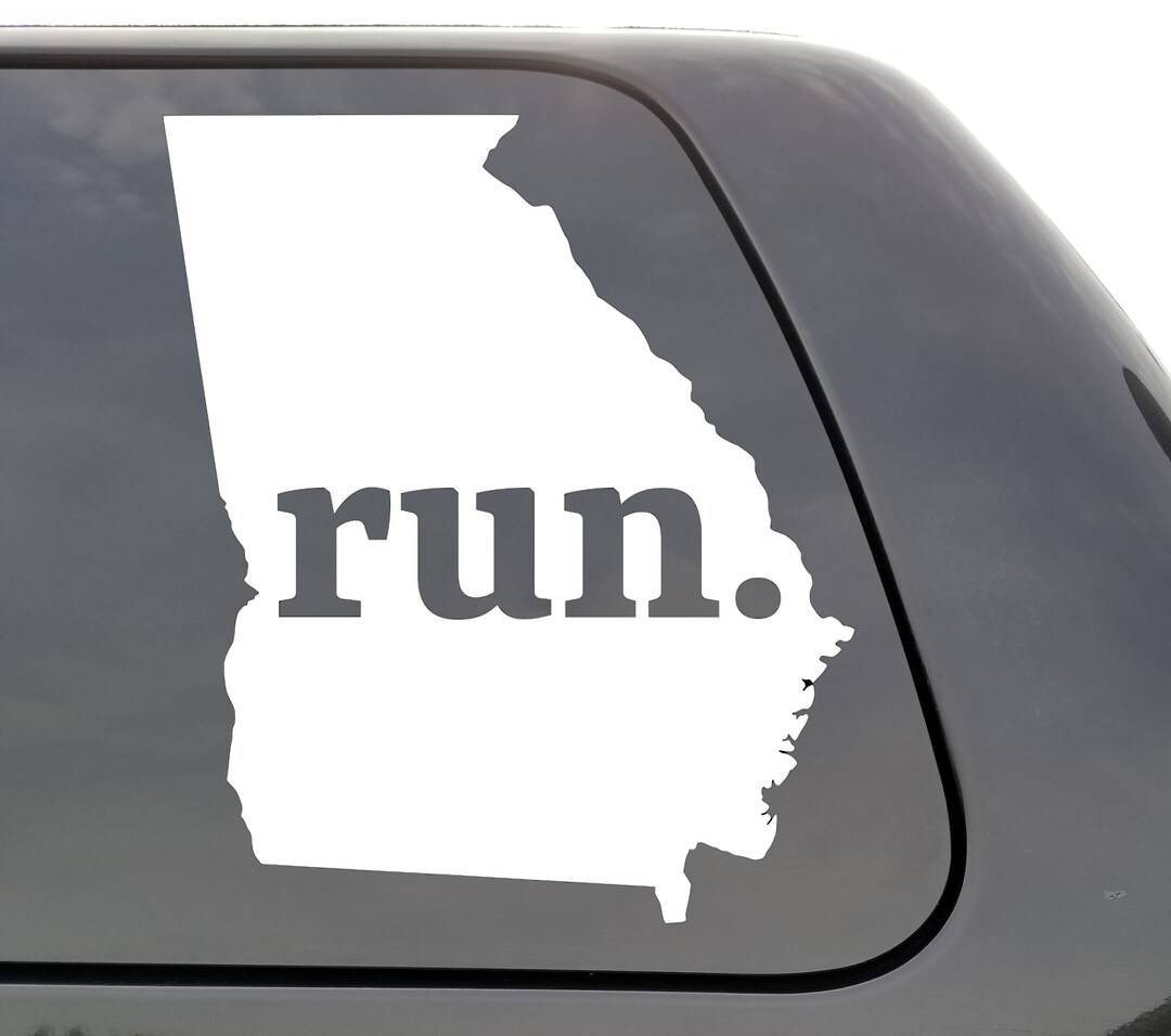 Georgia Run Decal Georgia GA Run Decal State Running Decal - Etsy