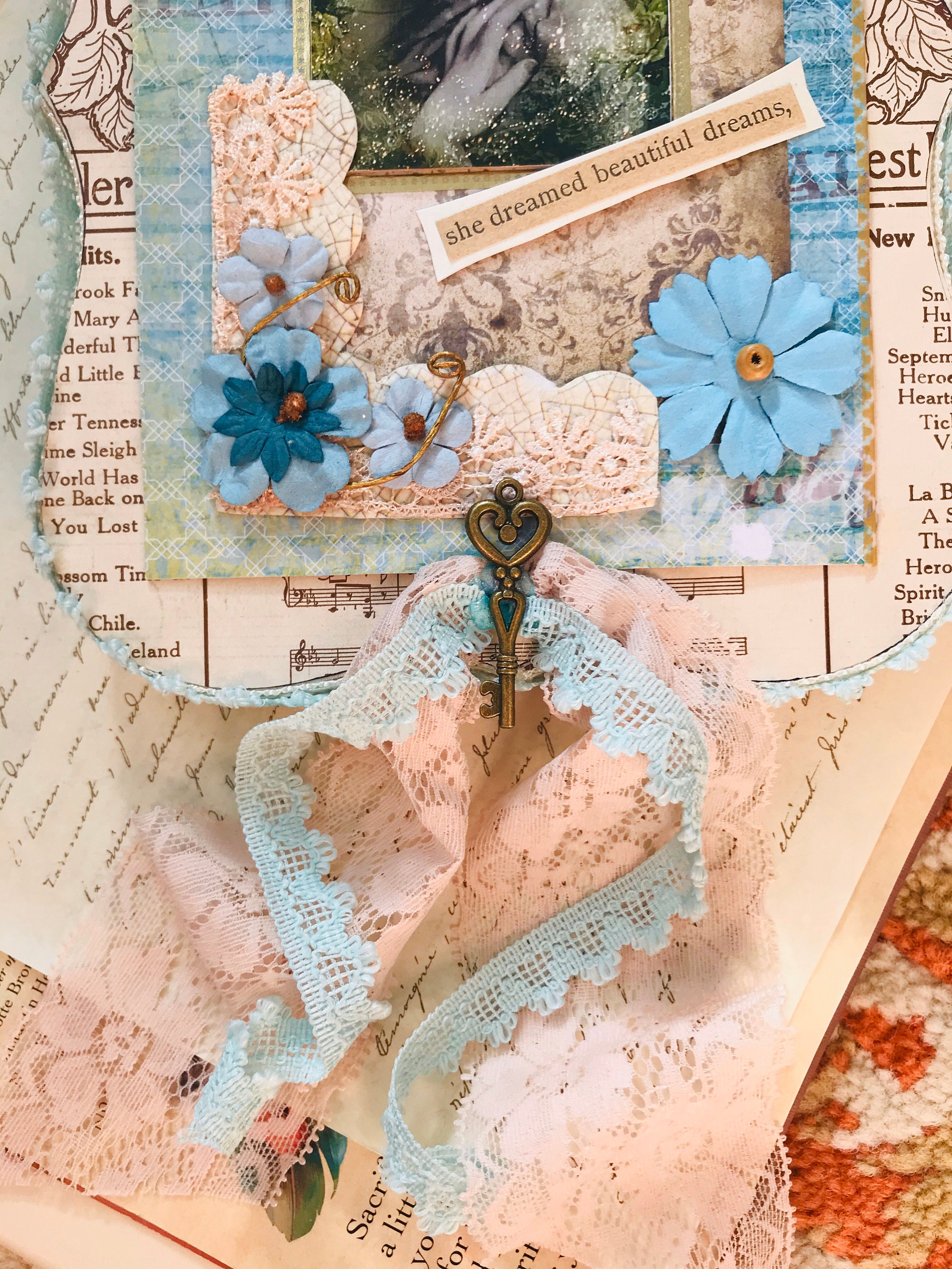 Vintage Style Flapper Wall Hanging She Dreamed Beautiful Dreams - Etsy