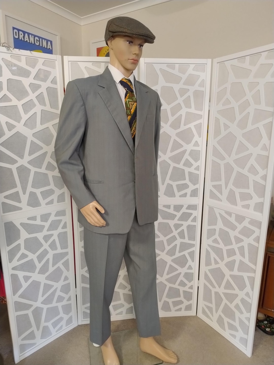 Buckley's Label Grey Blue Mens 1970s Suit Wool Terylene All Season ...