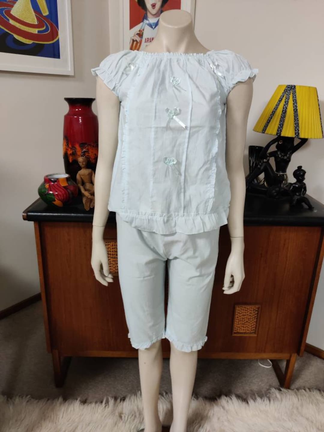 British Airways First Class With Tags Blue Cotton Pjs Pajamas Set Small ...