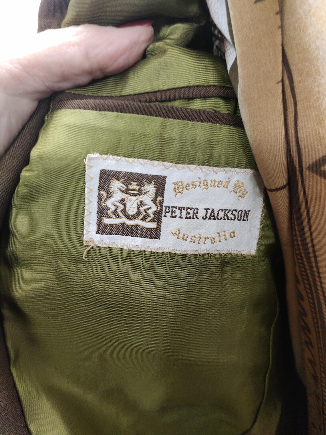 1960s Peter Jackson Tan Brown Wool Terylene Sports Coat Jacket Narrow ...