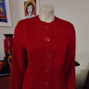 Jean Pascal Fine Wool Collarless Jacket Beautiful Buttons Medium Size ...