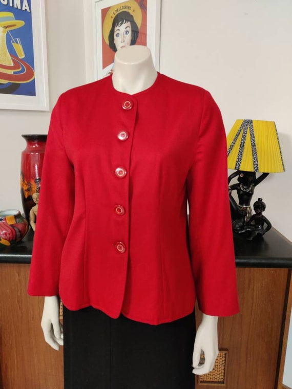 Jean Pascal fine wool collarless jacket beautiful but… - Gem