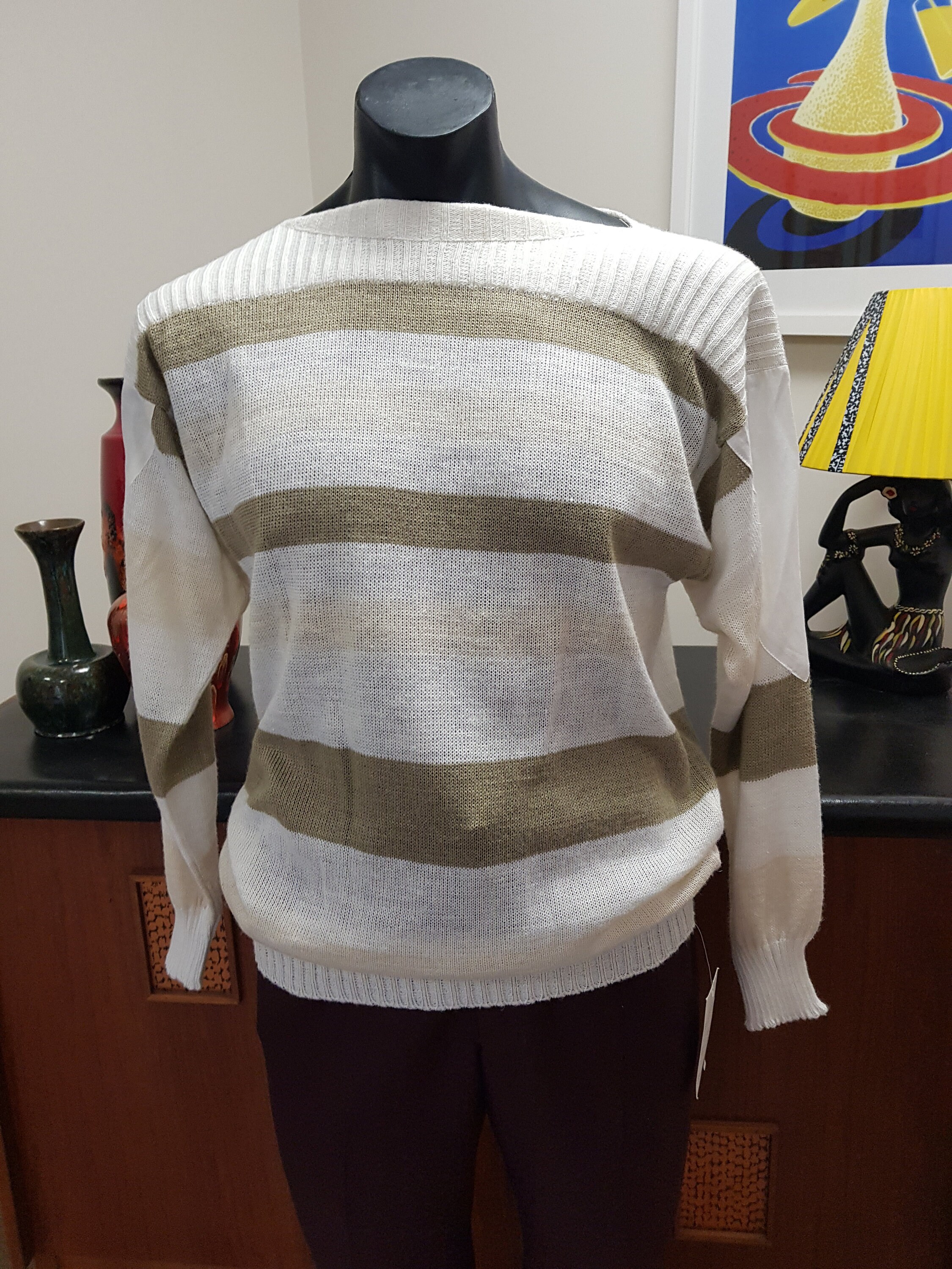 Italian Linen Acrylic Pullover Jumper Boat Neck Sample Old Stock With ...