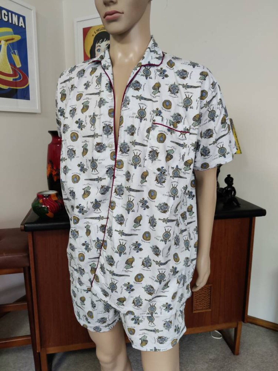 1960s Vintage Cool-ease Label Shortie Pjs Pajamas Shorts and Top Cotton ...