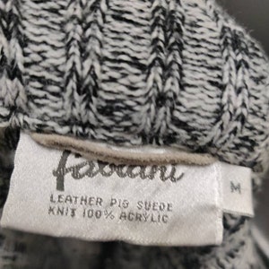 Mens Fabiani Label Acrylic Grey Marble and Pig Suede Jacket Cardigan ...