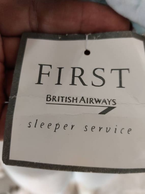 British Airways first class with tags blue cotton PJ… - Gem