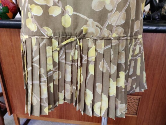 1960s mini dress mod dolly bird brown yellow floral l… - Gem