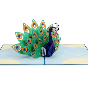 Paper Love Peacock 3D Pop up Card, for Birthday, Get Well, Thank You ...
