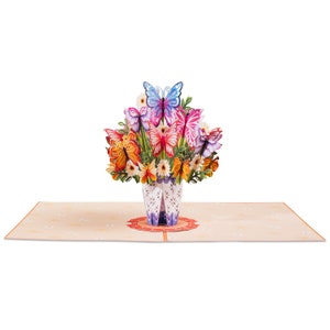 Paper Love Hugepop Butterfly Pop up Flower Bouquet, With Detachable ...