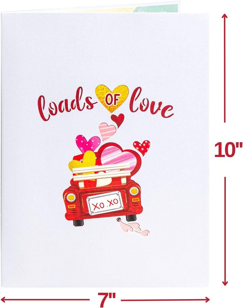 Paper Love 3D Loads of Love Pop up Card, Detachable Popup Keepsake ...