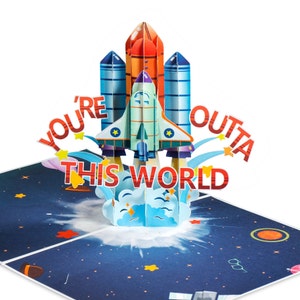 Paper Love Frndly, 3D Pop up Card, Your Outta This World Rocket ...