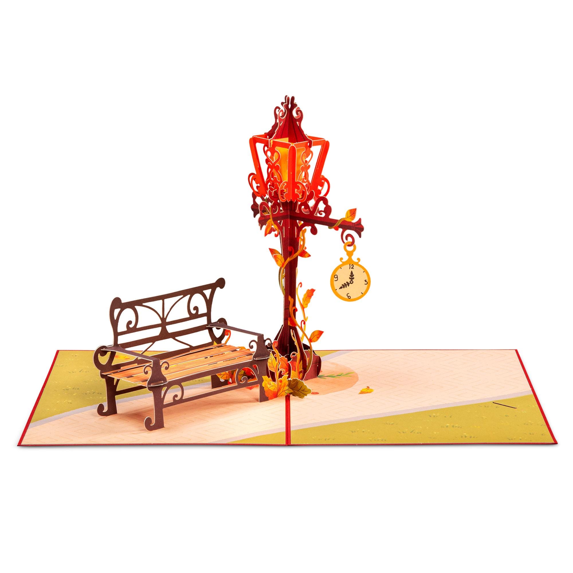 Paper Love Fall Pop up Card, 3D Lamppost, for Autumn, Thanksgiving, All ...
