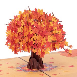 Paper Love Autumn Tree Pop up Card, Fall Tree, Handmade 3D Popup ...