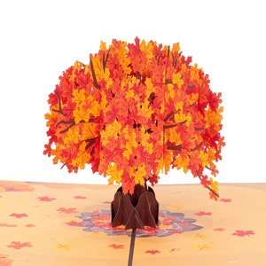 Paper Love Autumn Tree Pop up Card, Fall Tree, Handmade 3D Popup ...