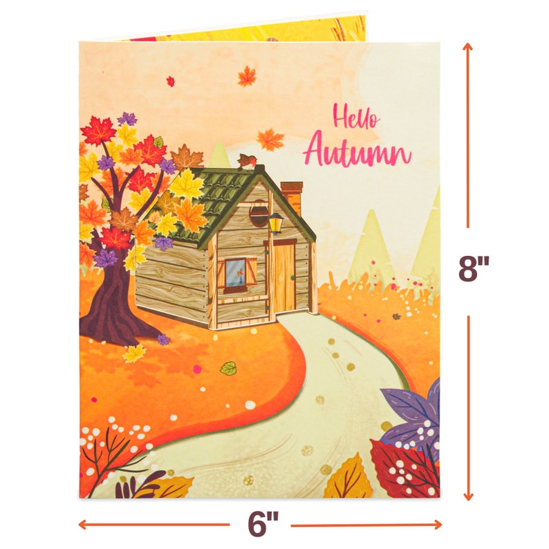 Paper Love Frndly Cozy Autumn Home 3D Pop up Card, All Occasion, Fall ...