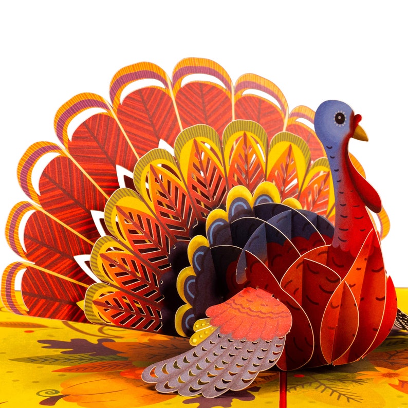 Pape Love Turkey Pop-up Card, Handmade 3D Greeting Card Thanksgiving - Etsy