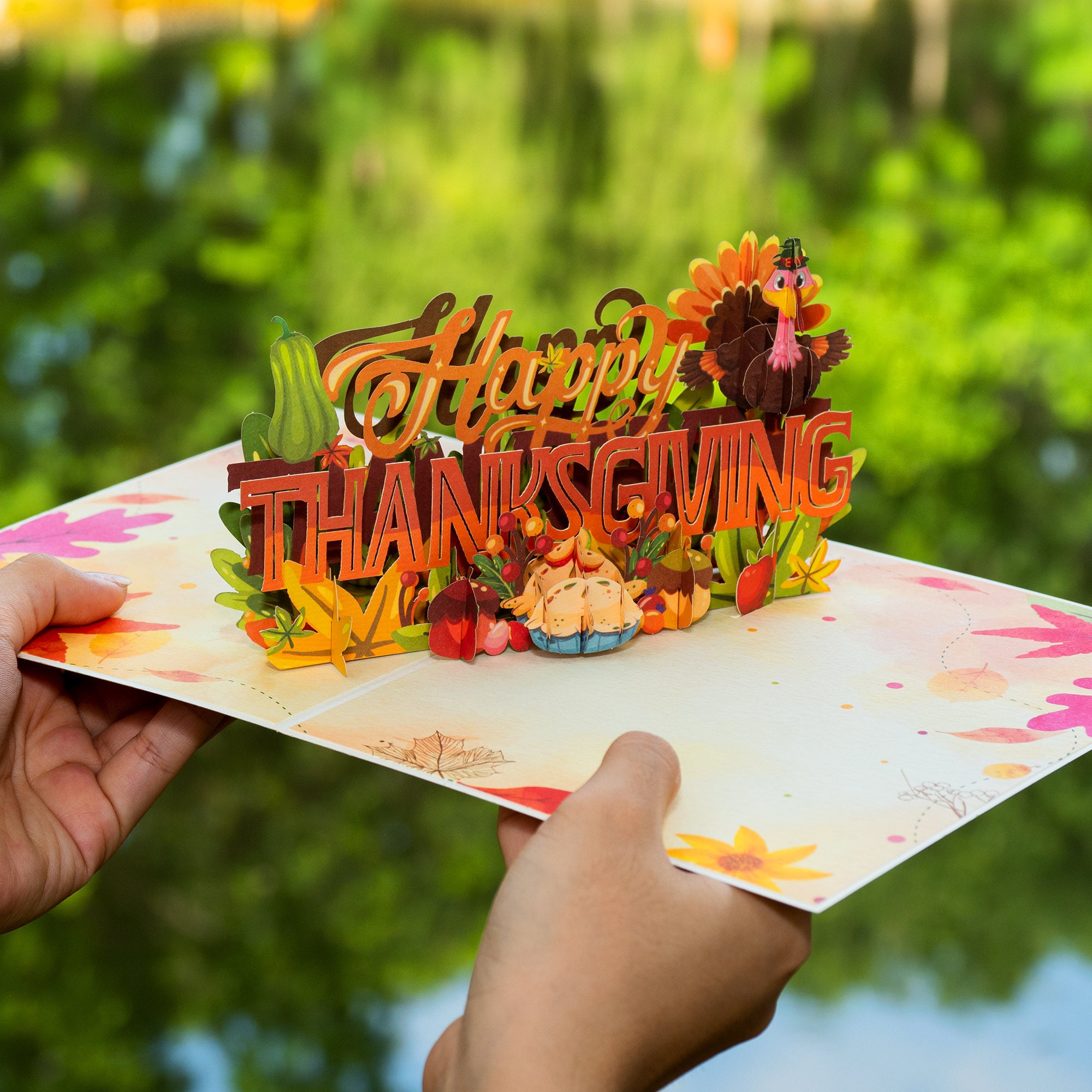 Frndly by Paper Love Happy Thanksgiving Pop up Card, Handmade 3D ...