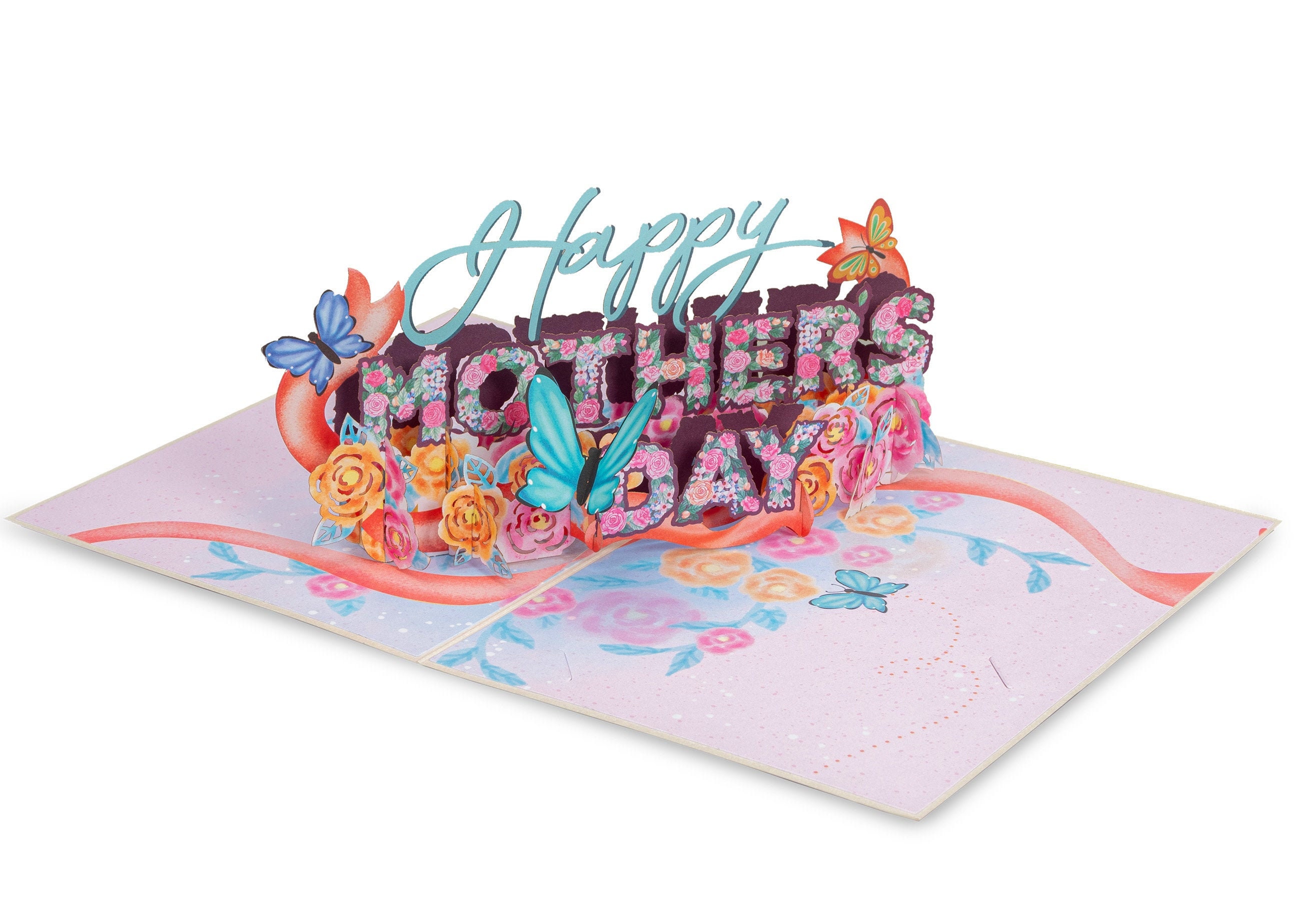 Paper Love Happy Mothers Day Pop-up Card, Handmade 3D Popup Greeting ...