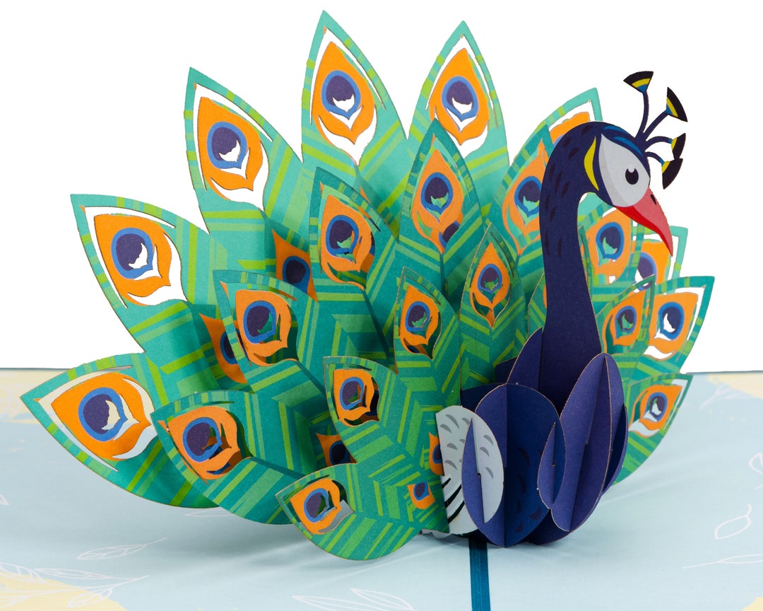 Paper Love Peacock 3D Pop up Card, for Birthday, Get Well, Thank You ...