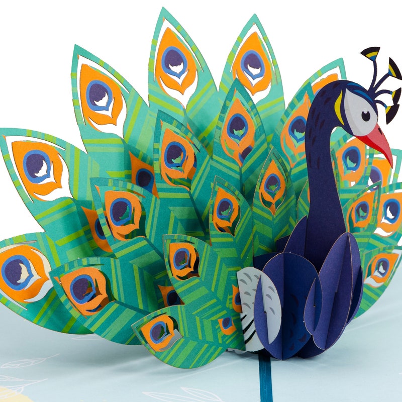 Peacock Pop up Card - Etsy