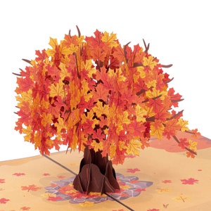 Paper Love Autumn Tree Pop up Card, Fall Tree, Handmade 3D Popup ...