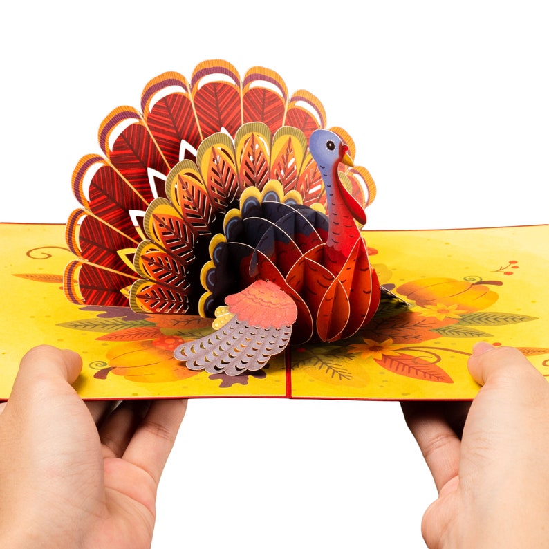 Pape Love Turkey Pop-up Card, Handmade 3D Greeting Card Thanksgiving - Etsy