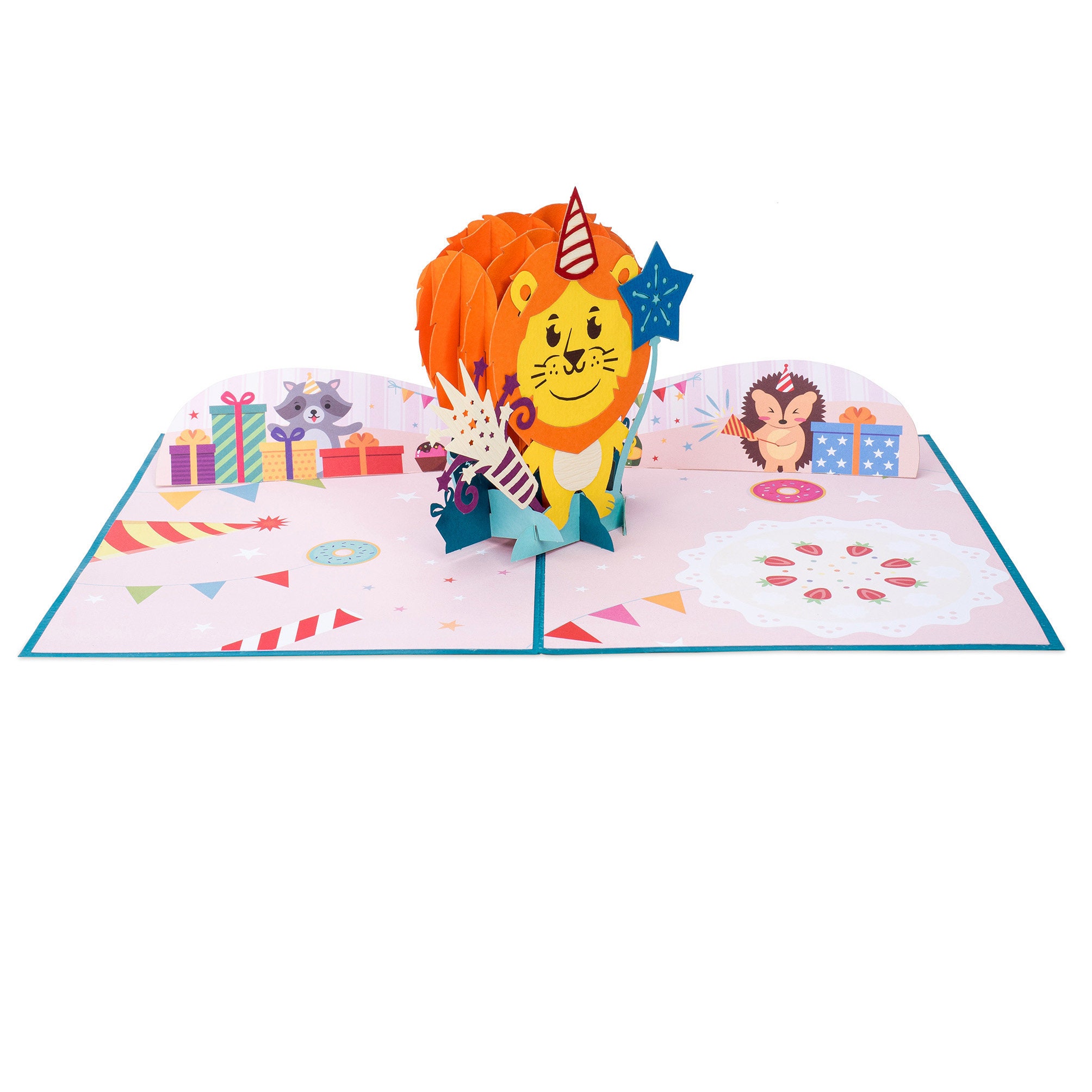 Paper Love Lion Cub 3D Birthday Pop up Card, for Adults or Kids - 5" X ...