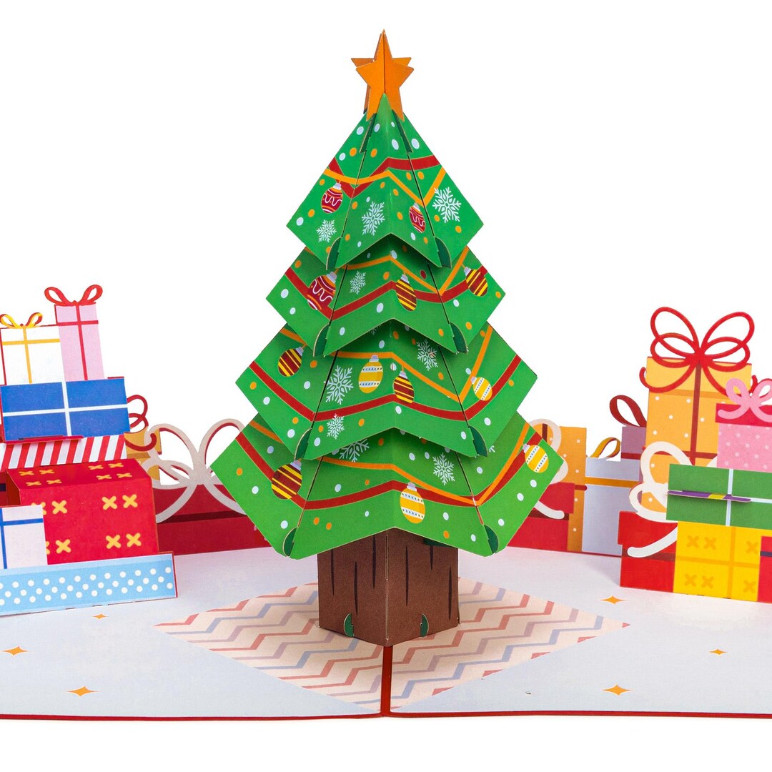 Paper Love 3D Christmas Tree Pop up Card, Gift for Christmas or ...