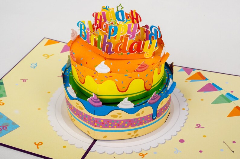 Paper Love Birthday pop up card Happy Birthday popup | Etsy