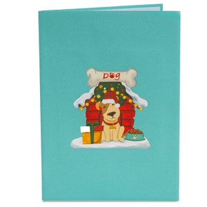 Paper Love Christmas Dog House Pop up Card, 3D Christmas Greeting, Gift ...