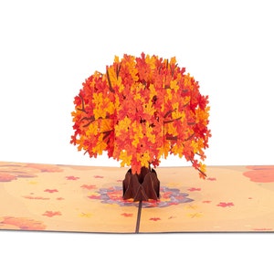 Paper Love Autumn Tree Pop up Card, Fall Tree, Handmade 3D Popup ...