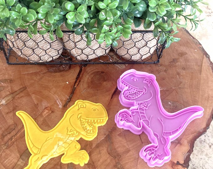 T Rex Dinosaur Cookie Cutter - Etsy