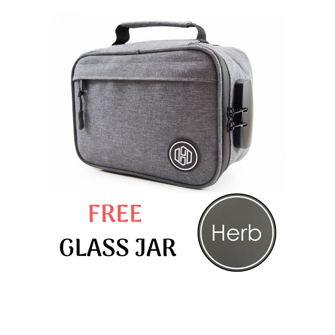 Large Lockable Smell Proof Case With Free Jar Smell Proof Bag Stash Box ...