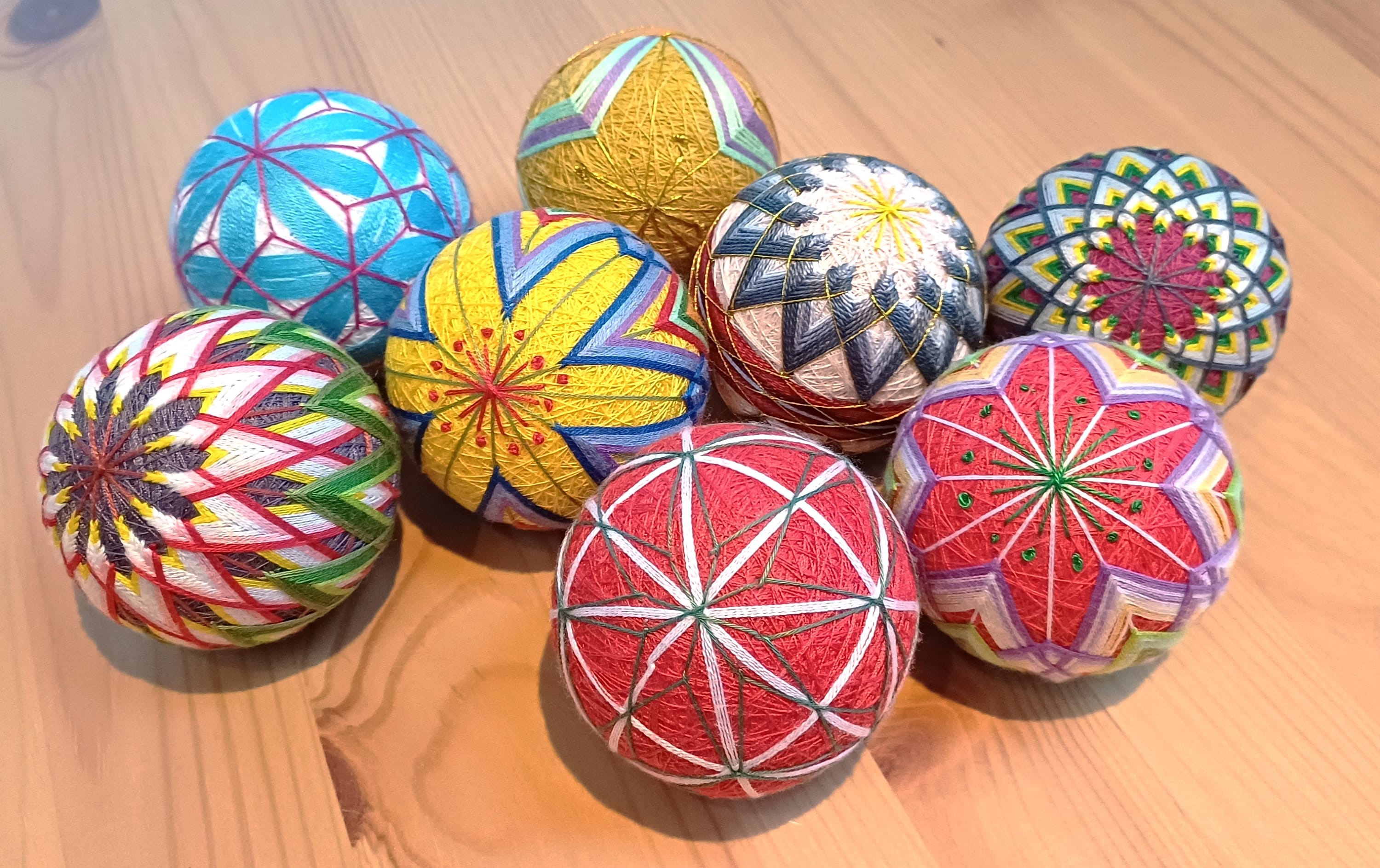 Japanese Traditional Embroidery Temari Ball, Made by Japanese Designer ...